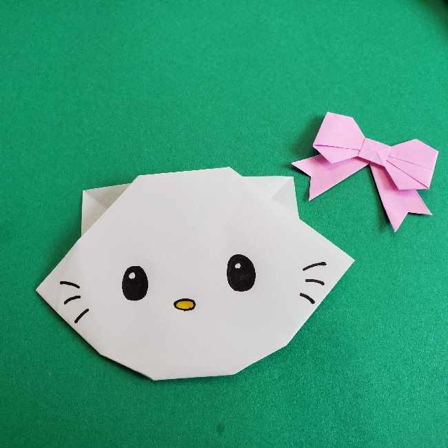 折り紙でチャーミーキティを作ったよ！折り方作り方を写真つきで紹介★│子供と楽しむ折り紙・工作